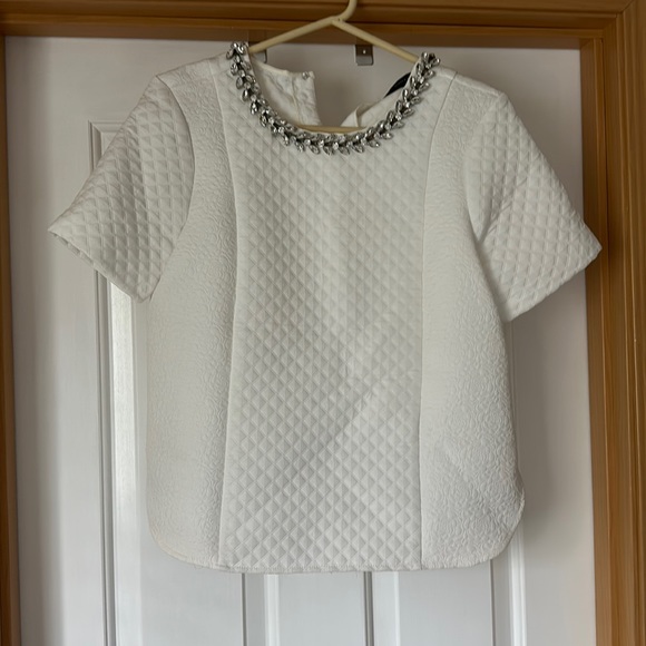 Zara | Tops | Zara Rhinestone Top | Poshmark